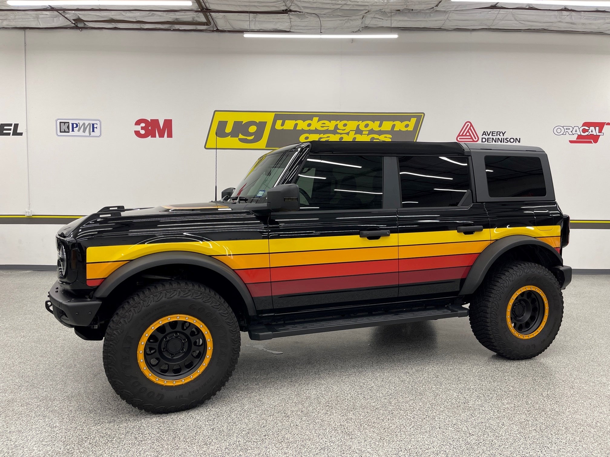 Bronco 4-Bar Retro Side Panel Kits — Underground Graphics