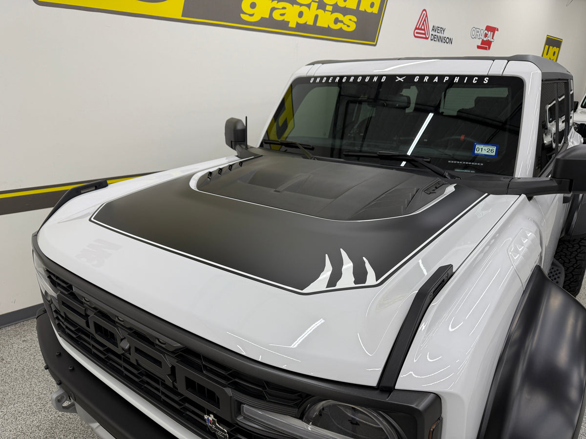 Bronco Raptor Hood Graphics — Underground Graphics