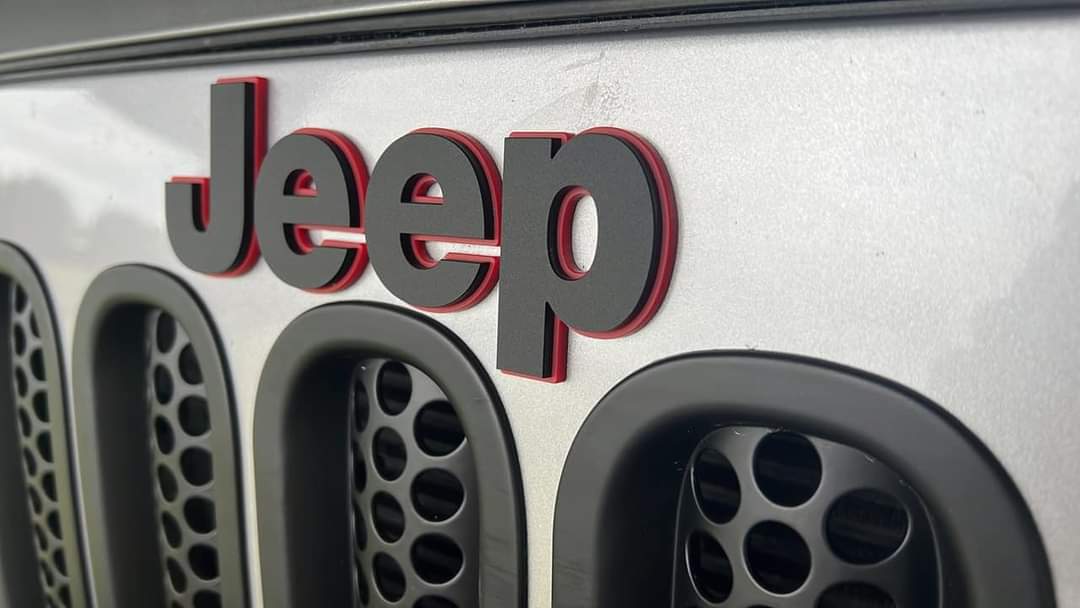 Laser Cut Acrylic "Jeep" JK Grill Emblem — Underground Graphics