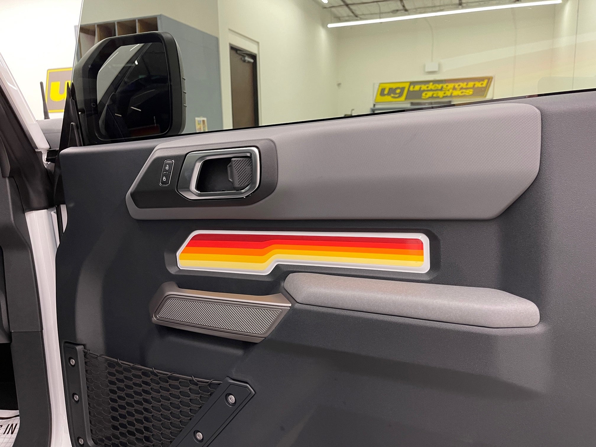Bronco 2-Door Panel Inlays (BLACK ON CLEAR VINYL) — Underground Graphics