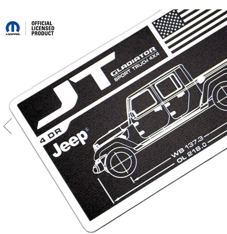 GLADIATOR JT - JEEP® DATA PLATE — Underground Graphics